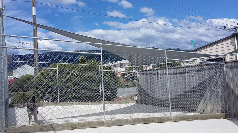 Commercial shade sail for the Tasman district dog pound - Nelson Shade ...